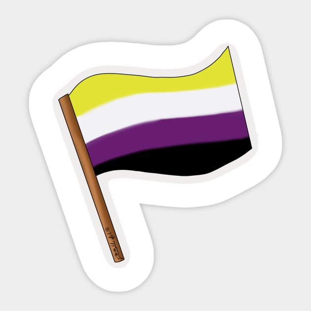 Non-Binary Pride Flag - Non Binary Pride - Sticker | TeePublic